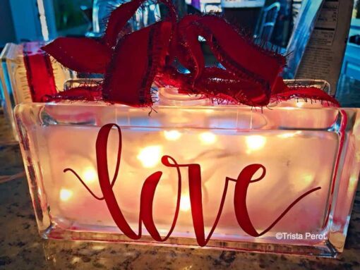 DIY Decorative Glass Block Crafts - Tried and True by Trista