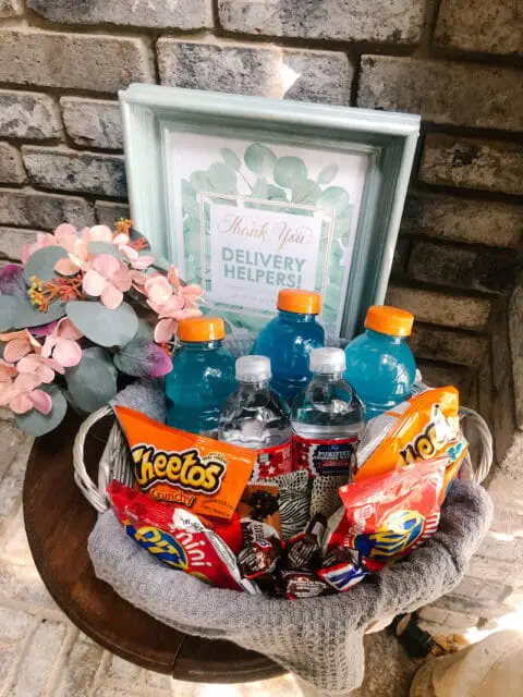 Delivery Driver Snack Station (Free Printables) - Tried and True by Trista